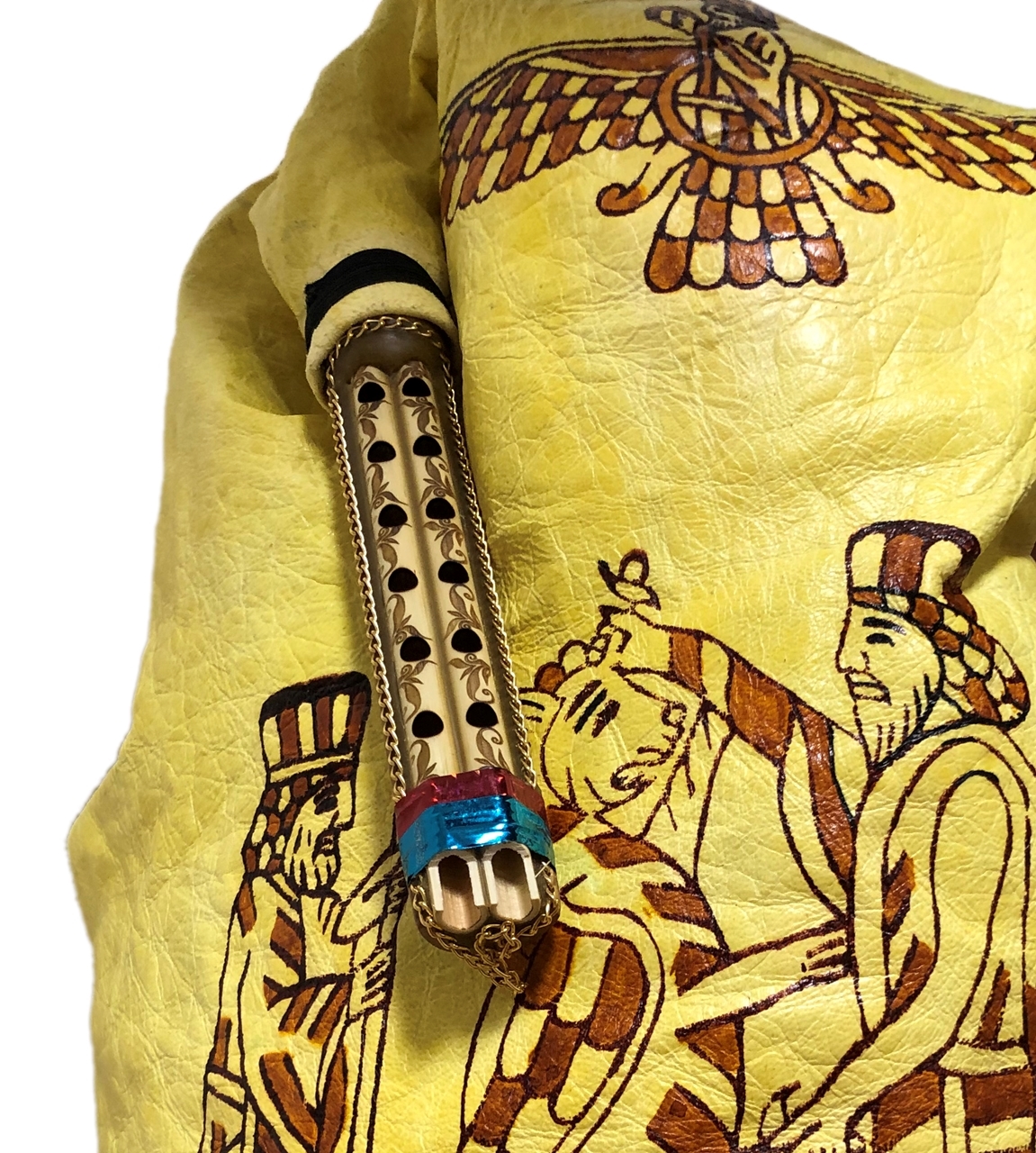 Persian Music Shop. ney-nay-anban-bagpipes-with-painting-farvahar-design